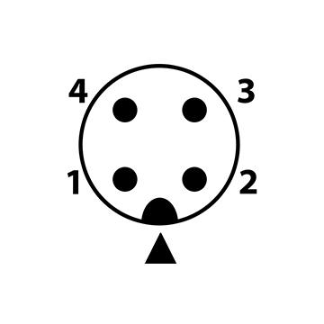 M12 A Code Male 4 Pin 0° Field-attachable Connector
